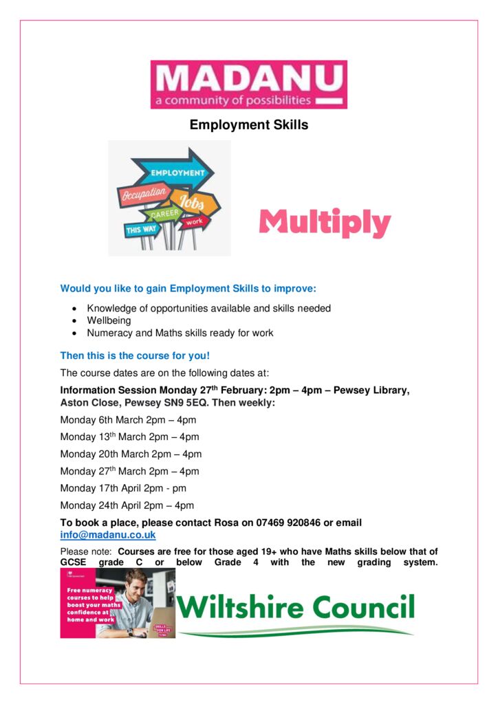 Multiply - Employment Skills - Work Wiltshire